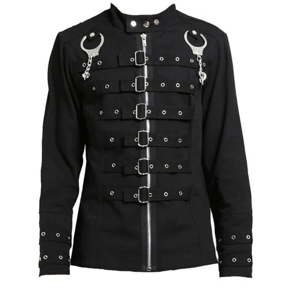 Dark Rock | Jackets & Coats | Gothic Military Band Black Punk Rock ...